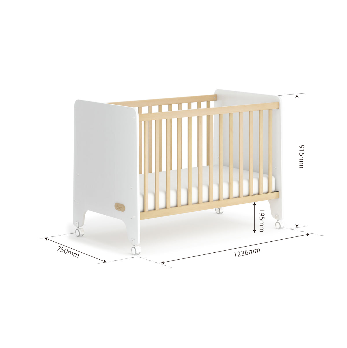 Natty Compact Baby Cot | Space-Saving Timber Cot | Boori – Boori